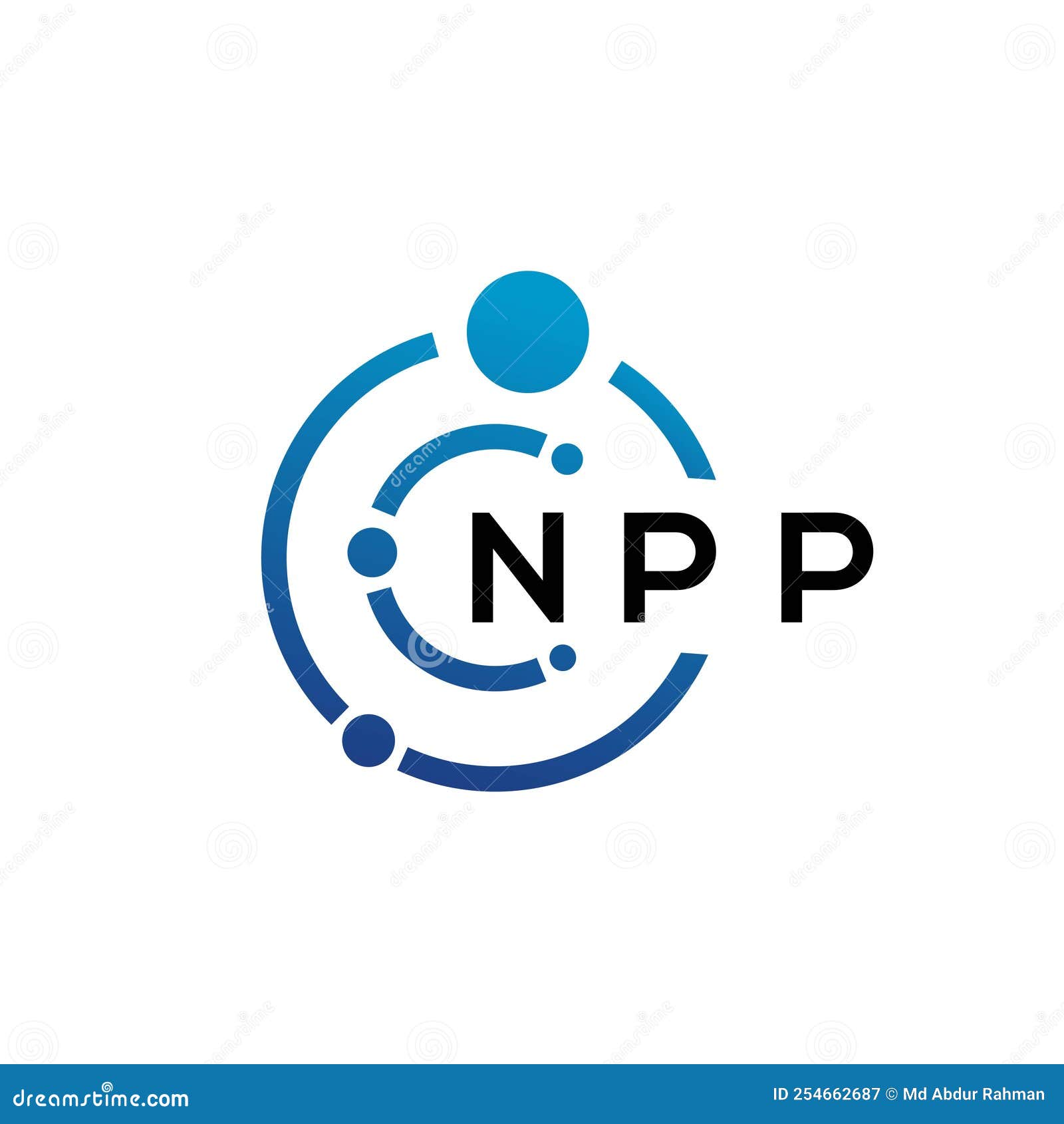 NPP Letter Technology Logo Design on White Background. NPP Creative ...