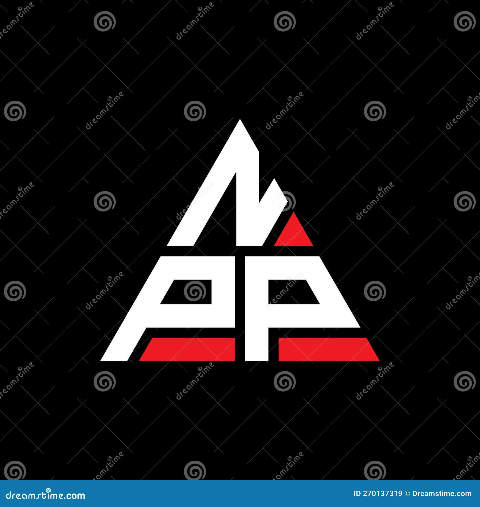NPP Triangle Letter Logo Design with Triangle Shape. NPP Triangle Logo ...
