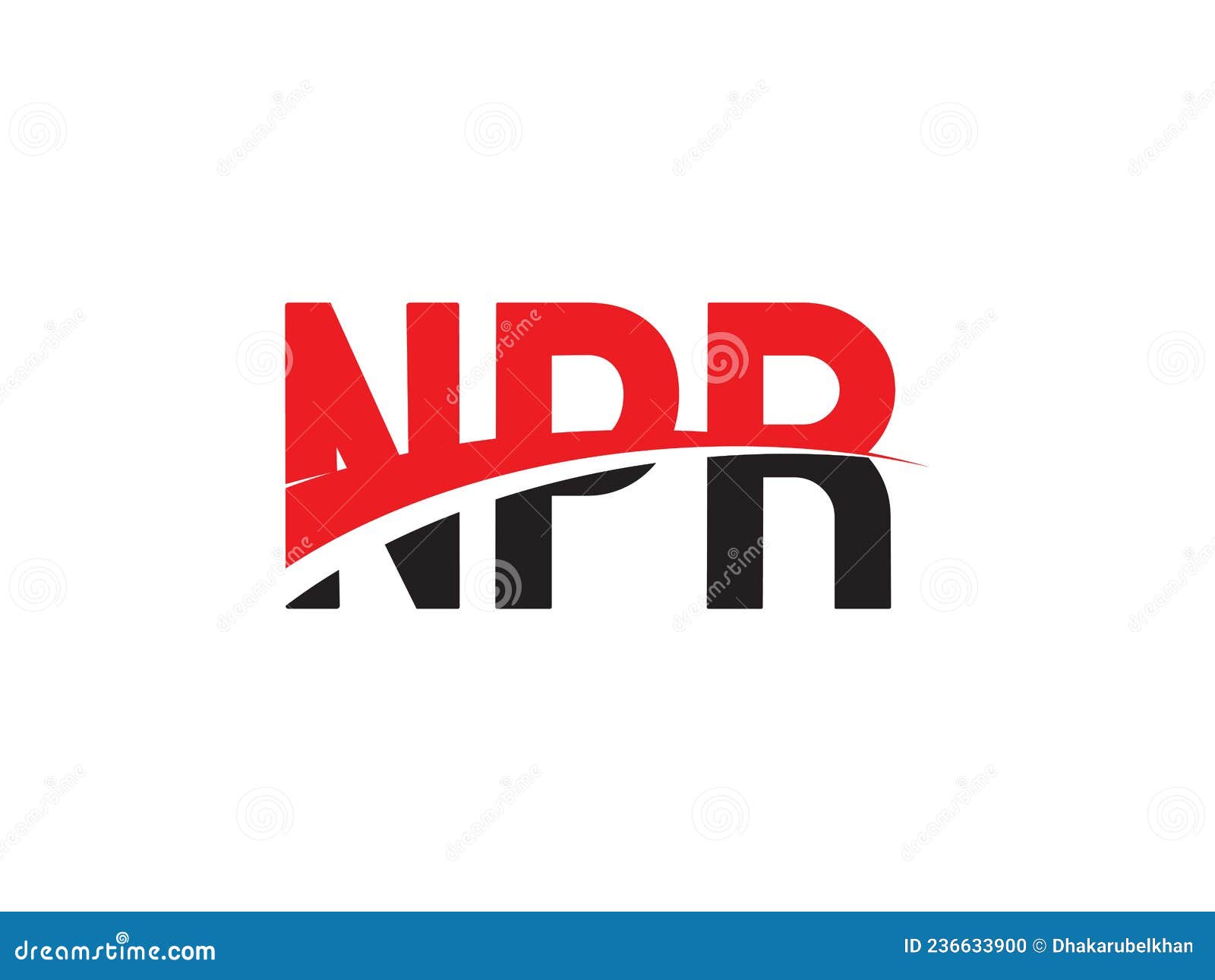 NPR Letter Initial Logo Design Vector Illustration Stock Vector ...