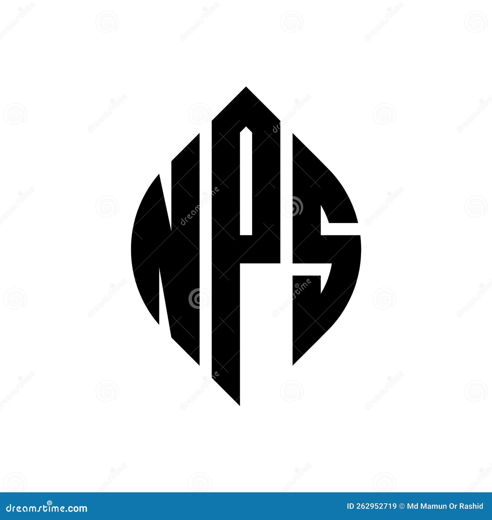 NPS Circle Letter Logo Design With Circle And Ellipse Shape. NPS ...