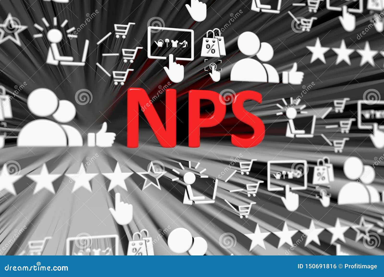 NPS Concept Blurred Background Stock Illustration - Illustration of ...