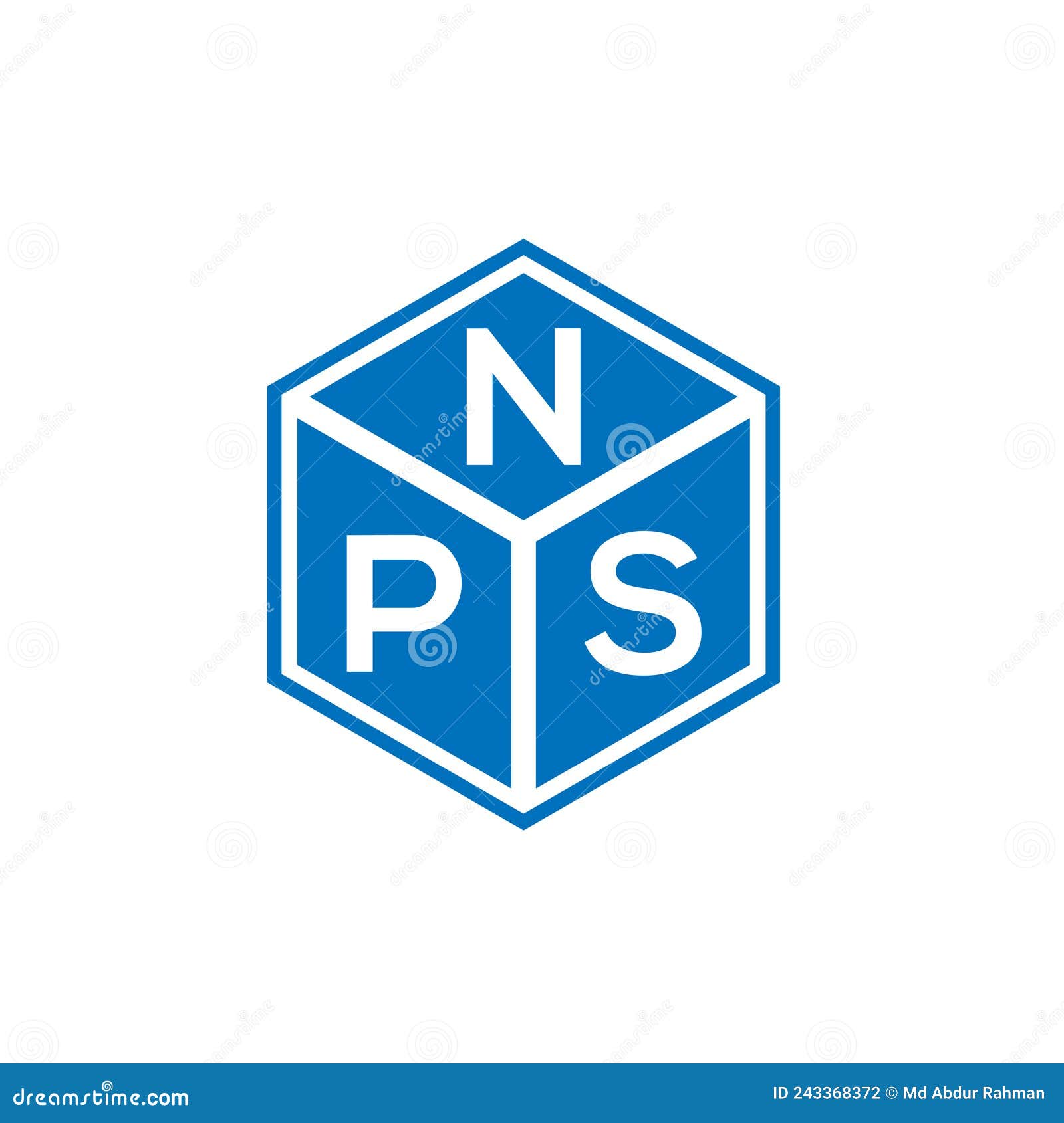 NPS Letter Logo Design on Black Background. NPS Creative Initials ...