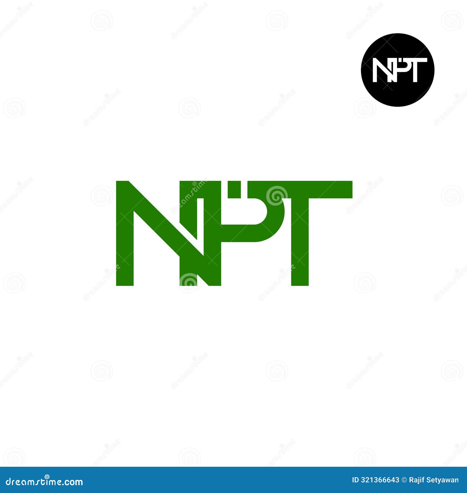 NPT Logo Letter Monogram Design Stock Vector - Illustration of initials ...