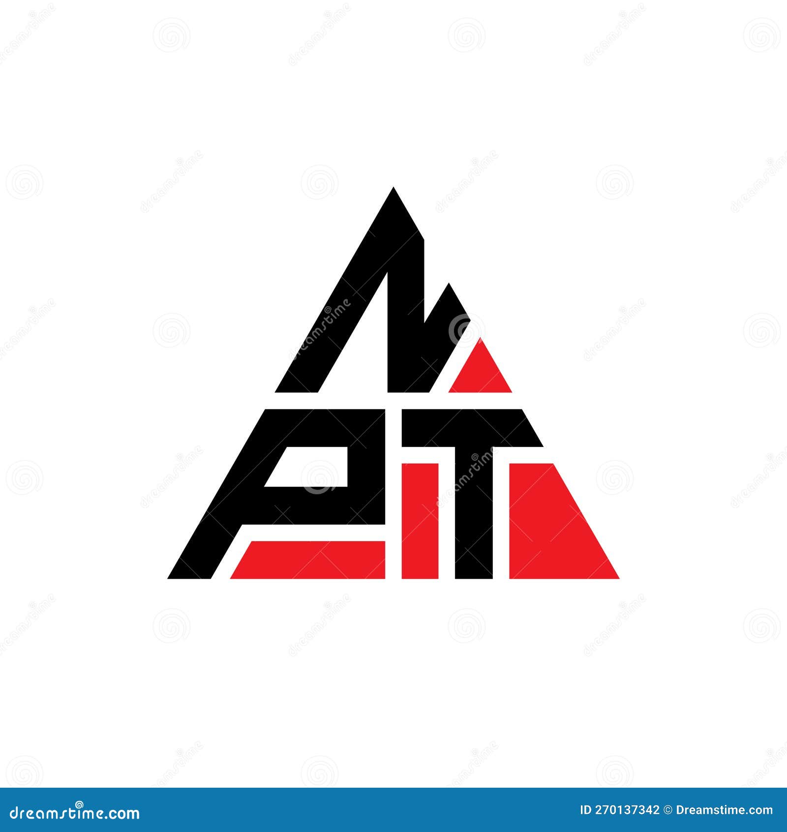 NPT Triangle Letter Logo Design with Triangle Shape. NPT Triangle Logo ...