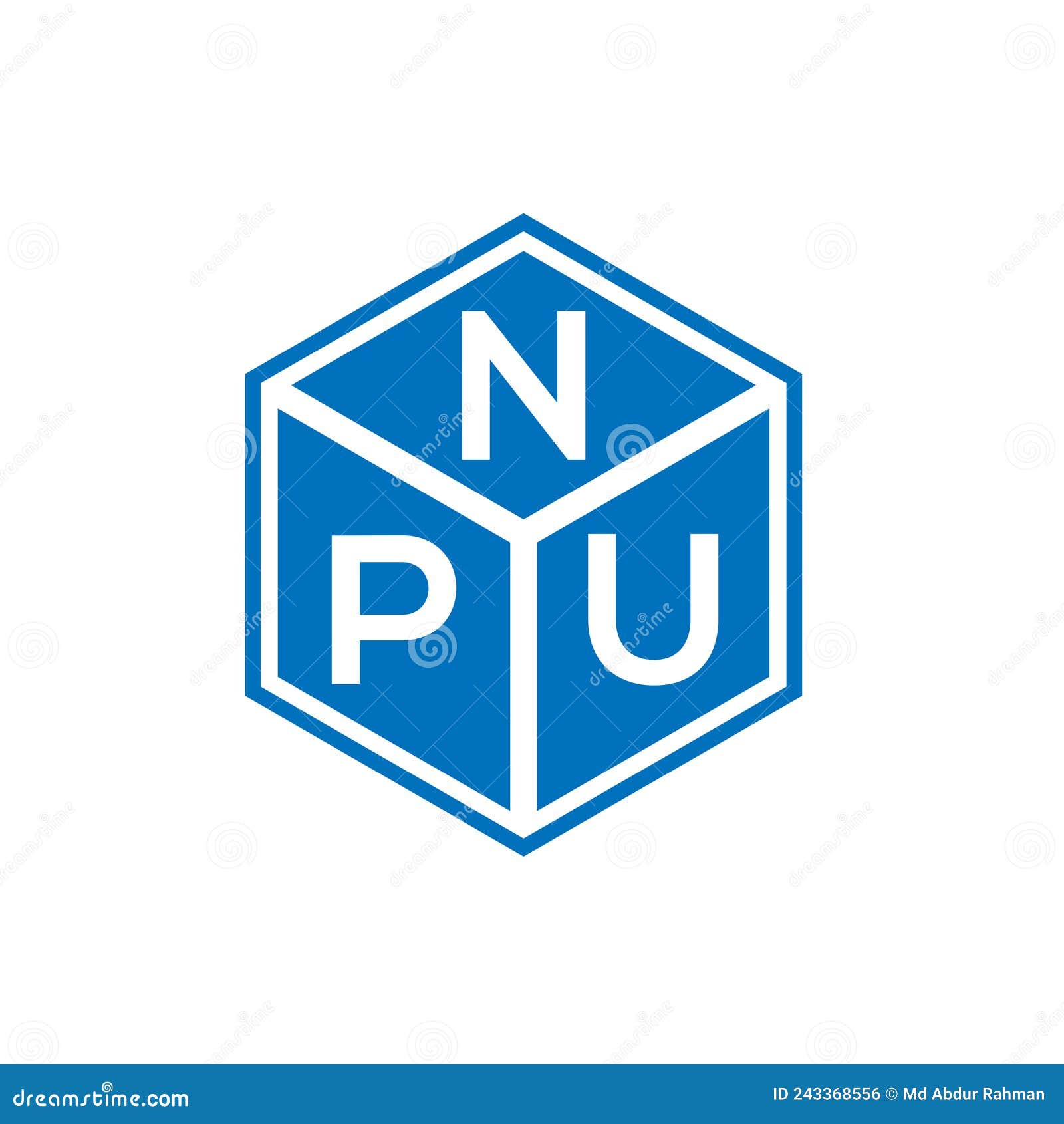 NPU Letter Logo Design on Black Background. NPU Creative Initials ...