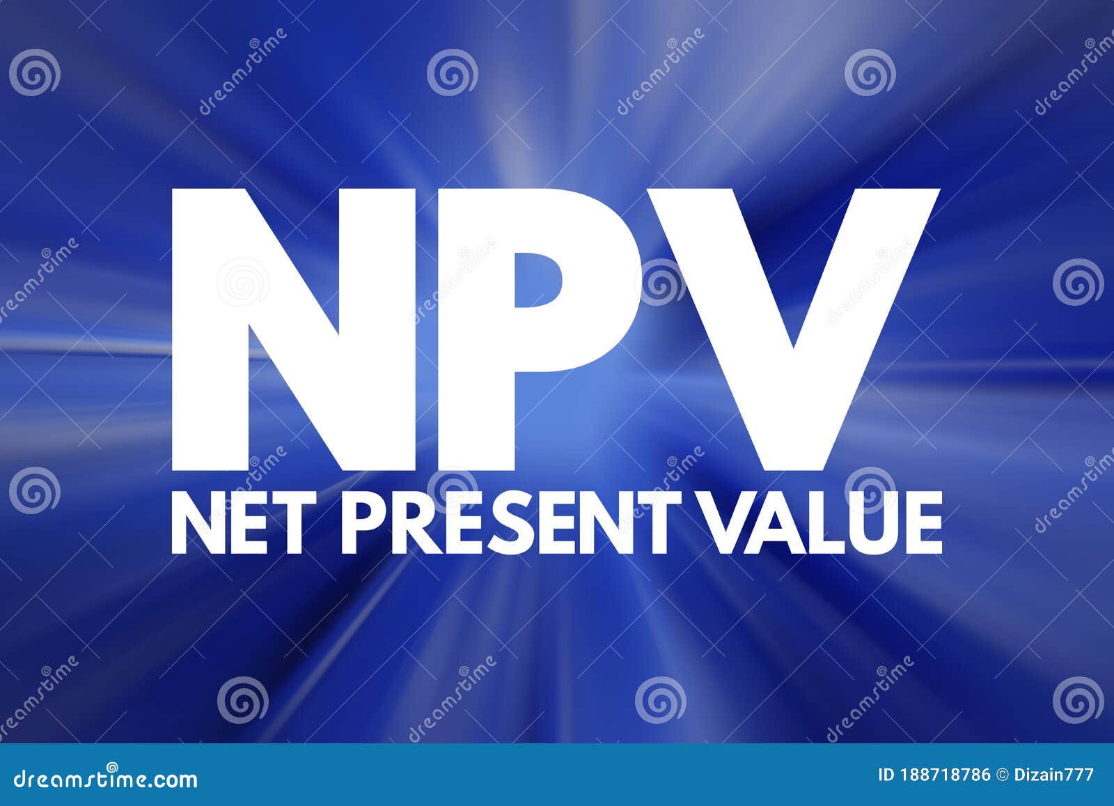 NPV - Net Present Value Acronym, Business Concept Background Stock ...