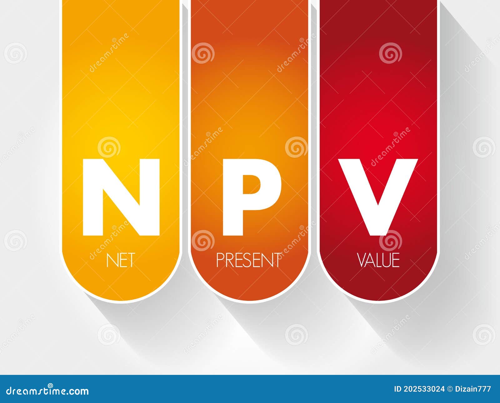 NPV - Net Present Value Acronym Stock Illustration - Illustration of ...