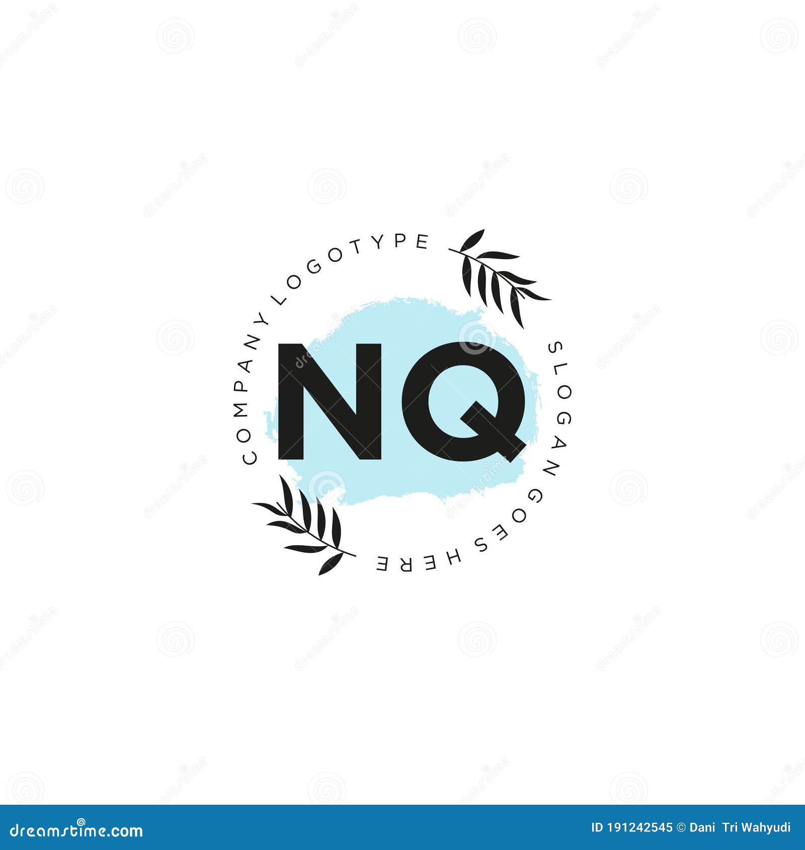 NQ Letter Logo Icon Design Template Elements Stock Vector ...