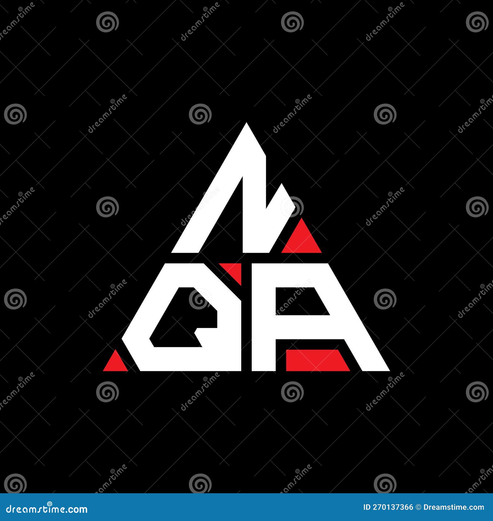 NQA Triangle Letter Logo Design with Triangle Shape. NQA Triangle Logo ...
