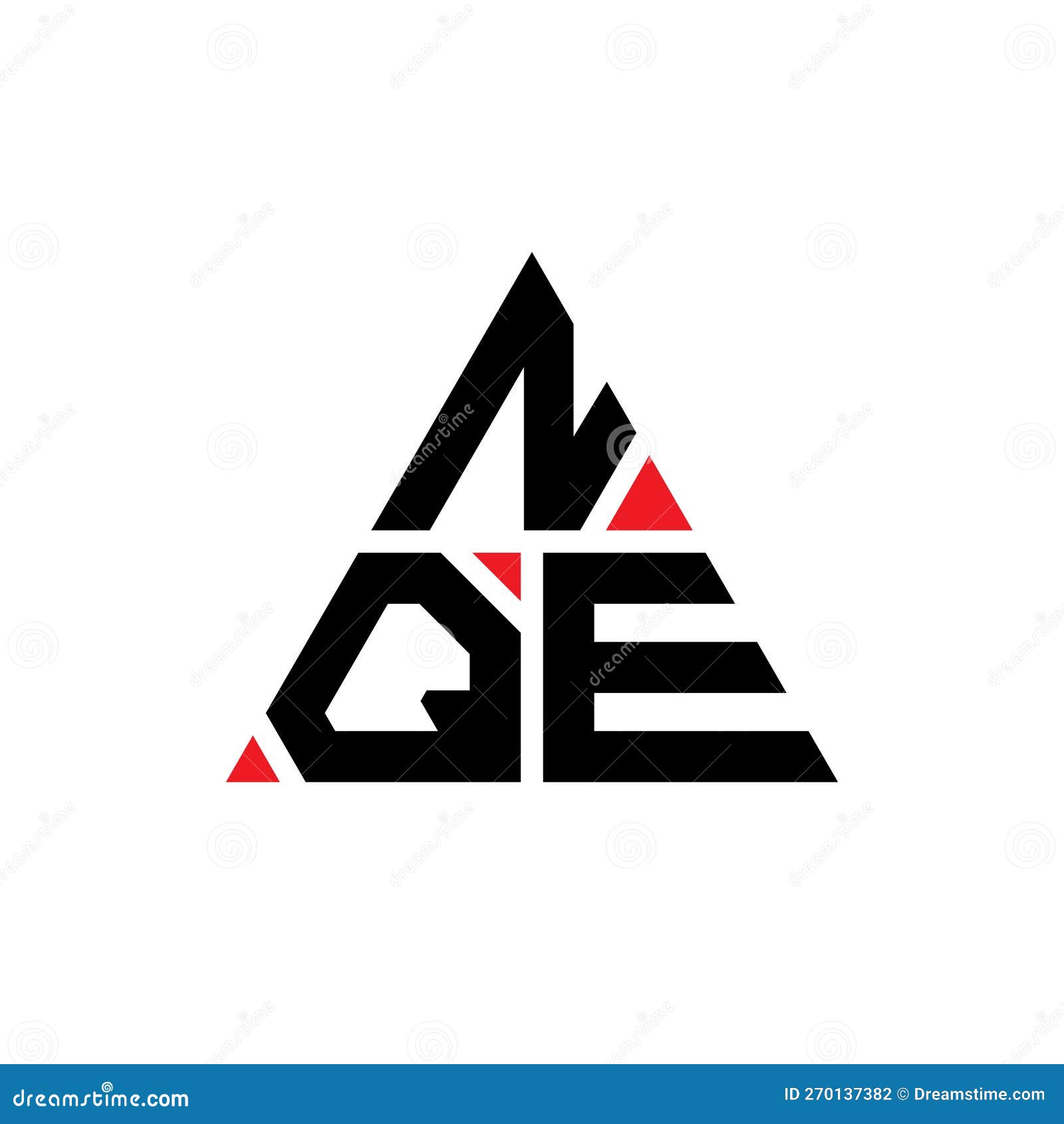 NQE Triangle Letter Logo Design with Triangle Shape. NQE Triangle Logo ...