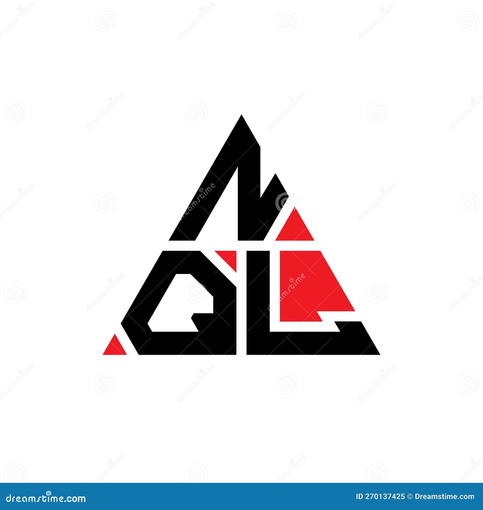 NQL Triangle Letter Logo Design with Triangle Shape. NQL Triangle Logo ...