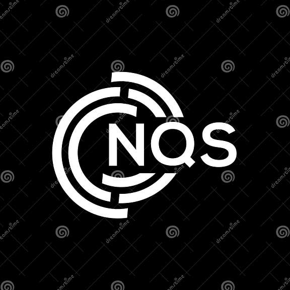 NQS Letter Logo Design on Black Background.NQS Creative Initials Letter ...