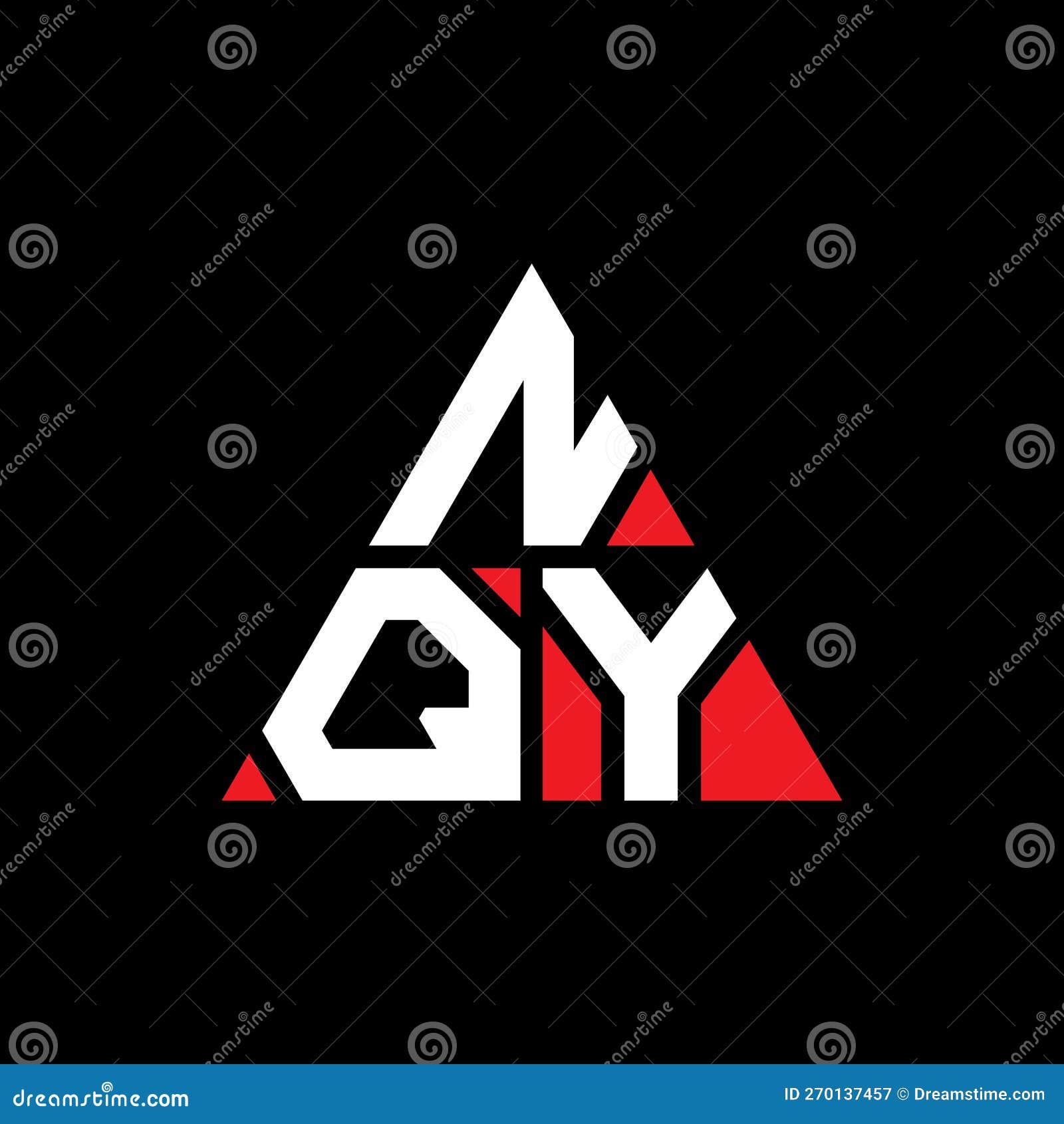NQY Triangle Letter Logo Design with Triangle Shape. NQY Triangle Logo ...