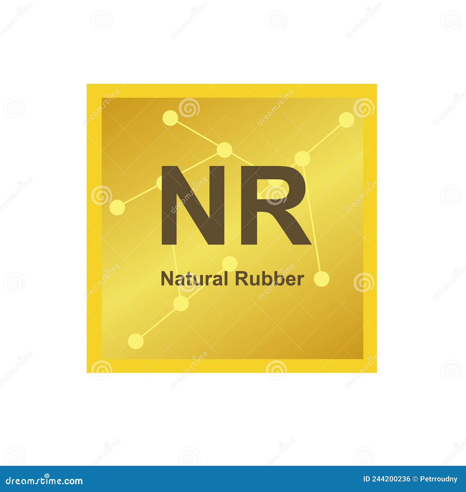 Vector Symbol of Natural Rubber NR Polymer on the Background from ...