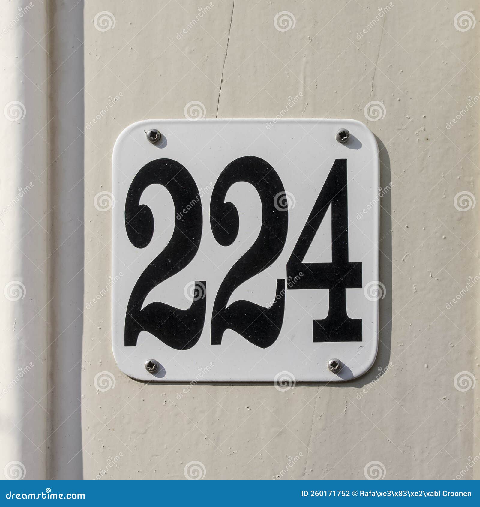 House number 224 stock photo. Image of object, outdoors - 260171752
