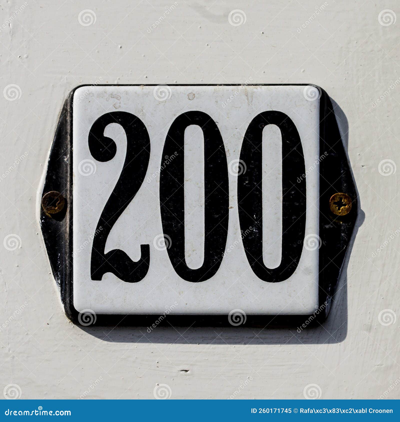 House number 200 stock image. Image of amount, atached - 260171745