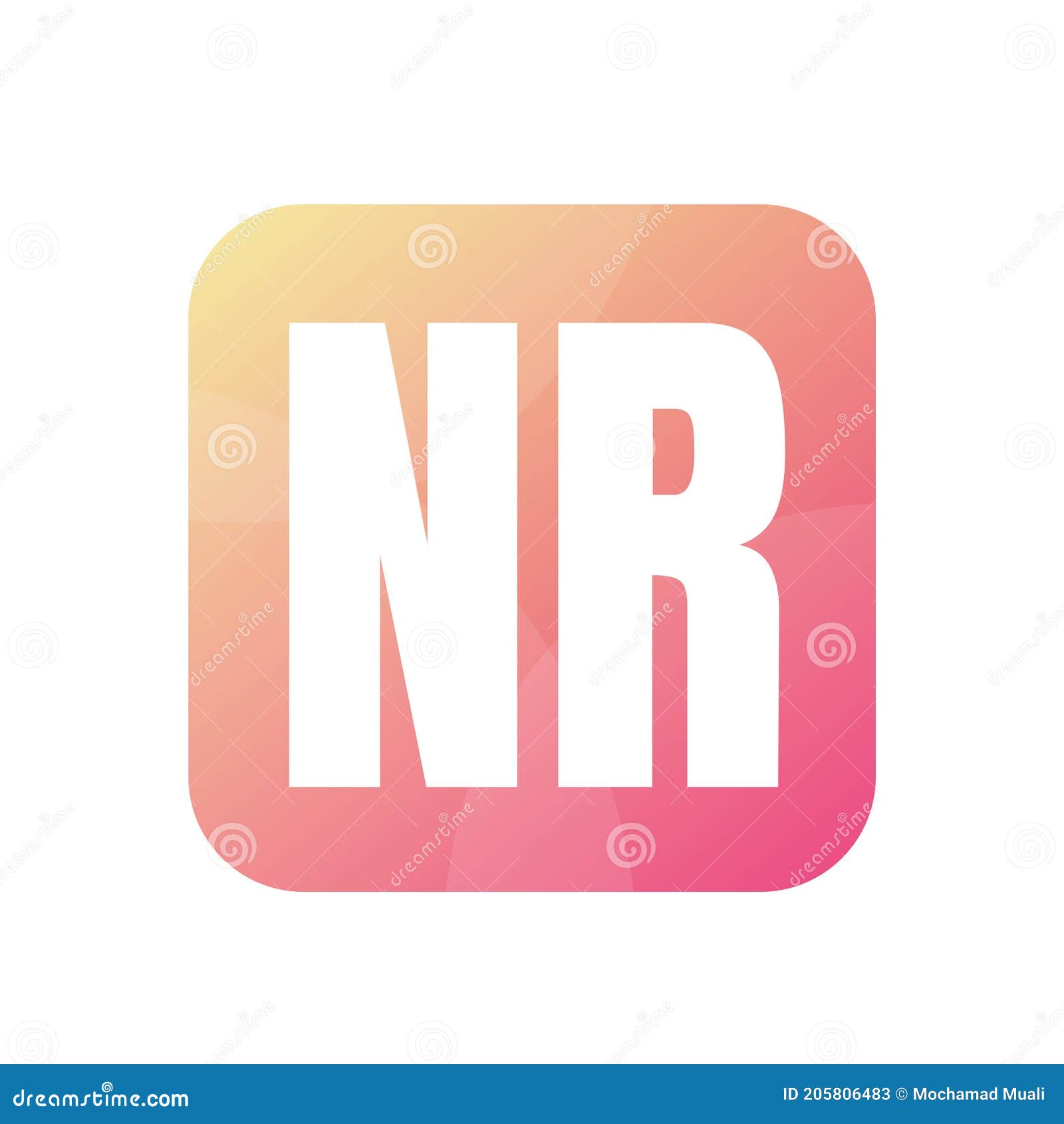 NR Letter Logo Design with Simple Style Stock Vector - Illustration of ...