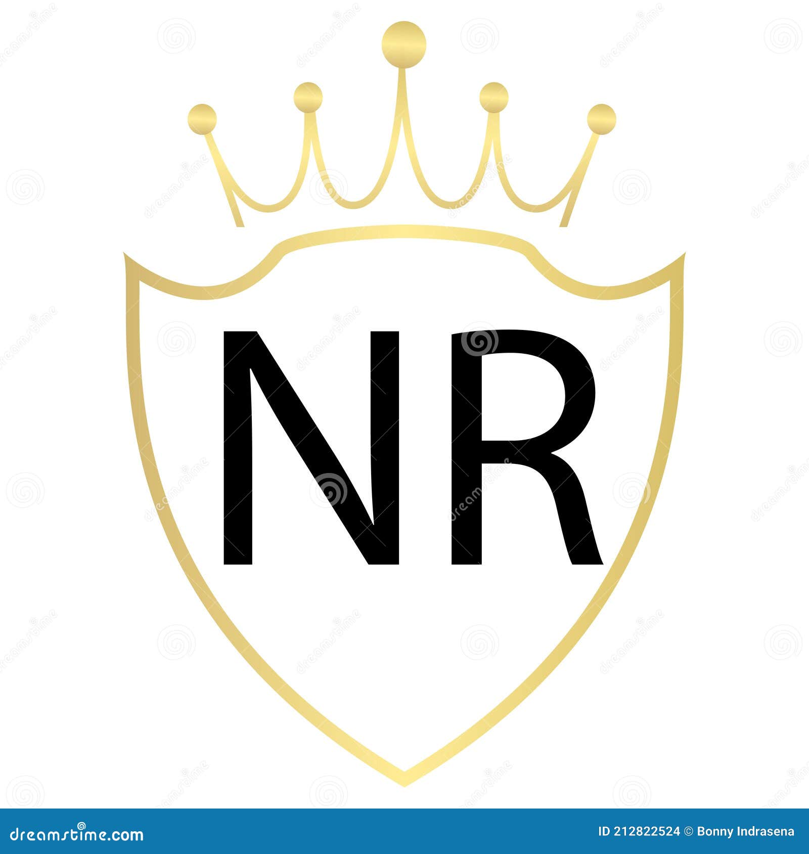 NR Letter Logo Design with Simple Style Stock Vector - Illustration of ...