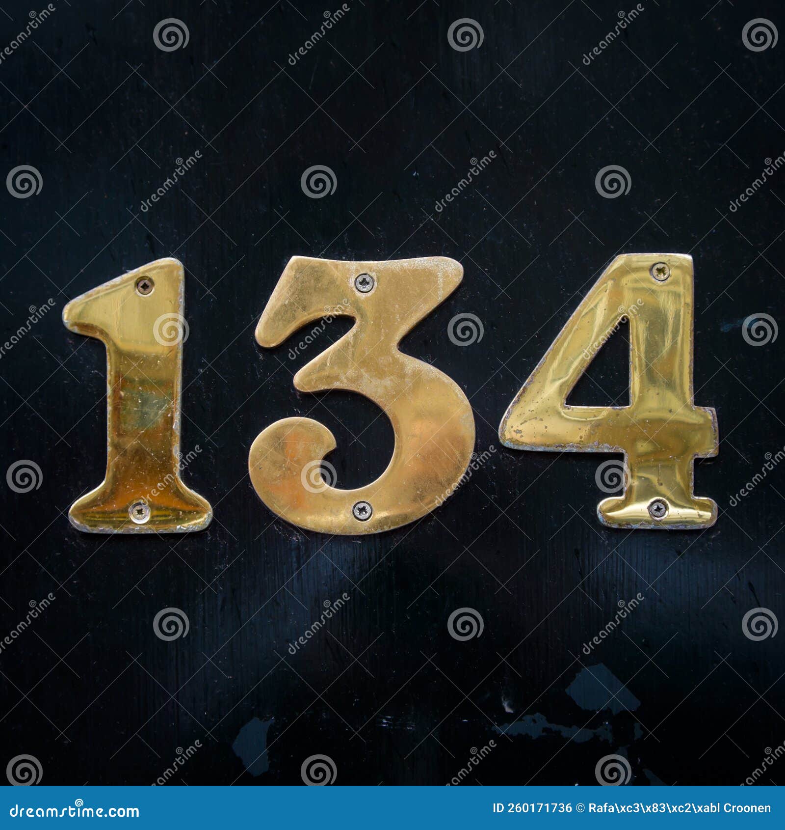 House number 134 stock photo. Image of enamel, outside - 260171736