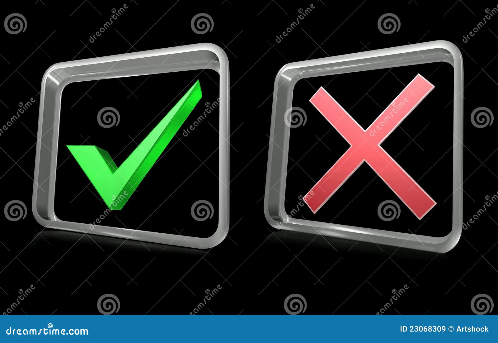 Nr. und ja Zeichen stock abbildung. Illustration von ikone - 23068309