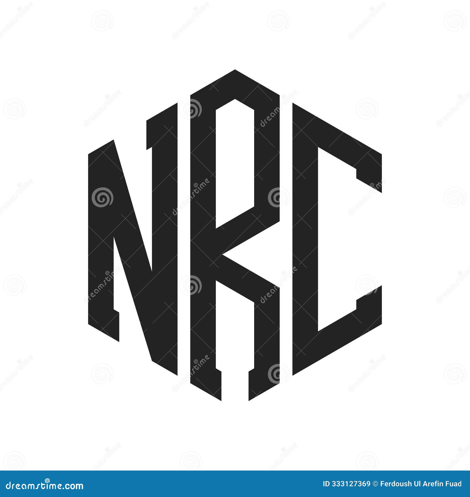 NRC Logo Design. Initial Letter NRC Monogram Logo Using Hexagon Shape ...