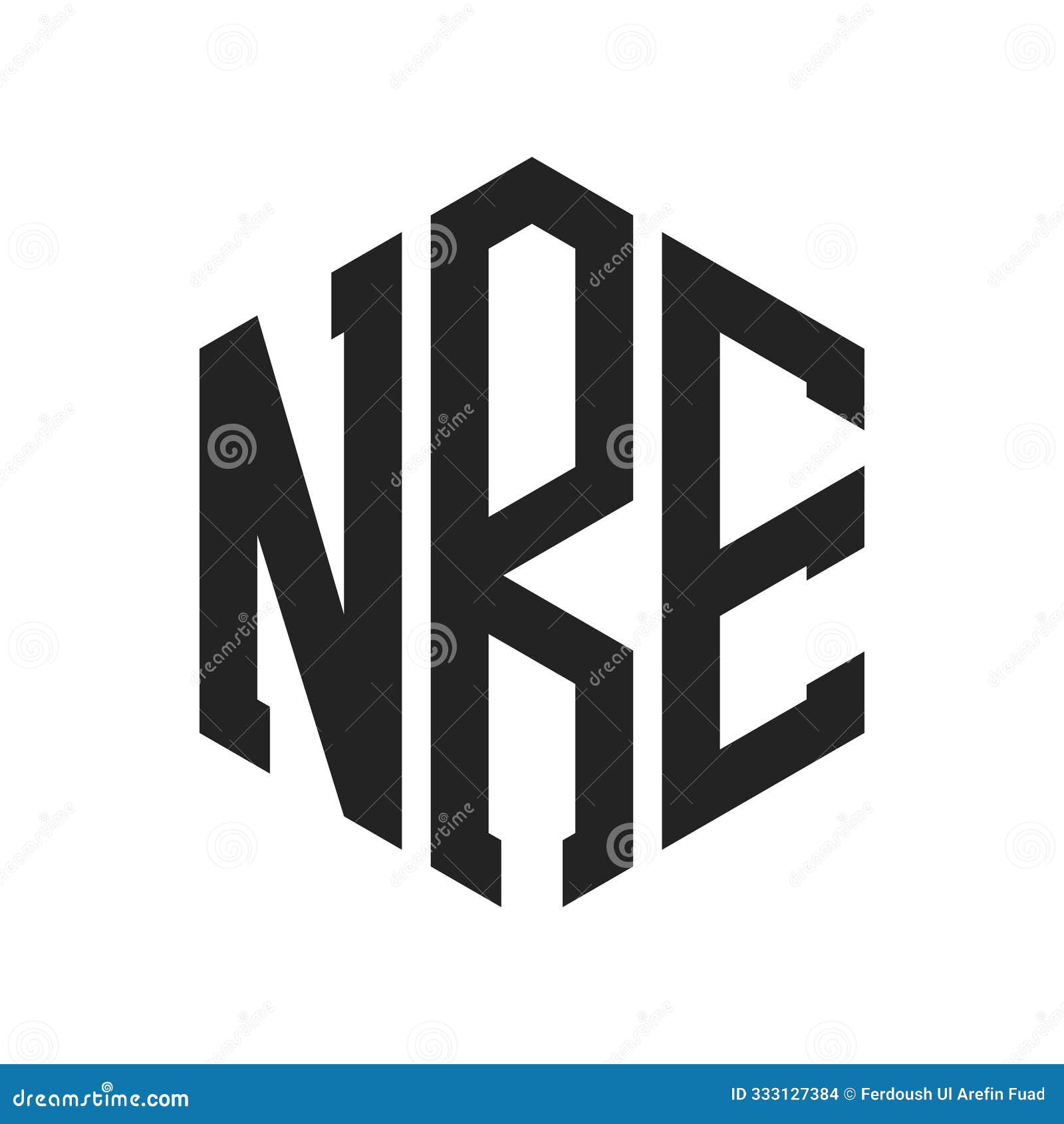 NRE Logo Design. Initial Letter NRE Monogram Logo Using Hexagon Shape ...