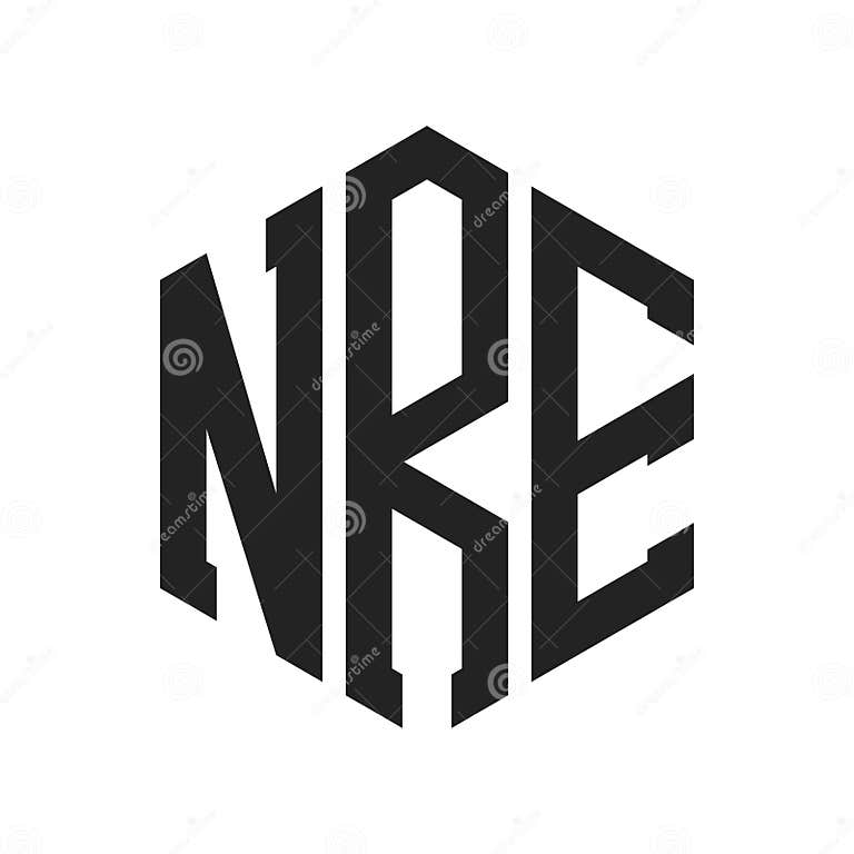 NRE Logo Design. Initial Letter NRE Monogram Logo Using Hexagon Shape ...