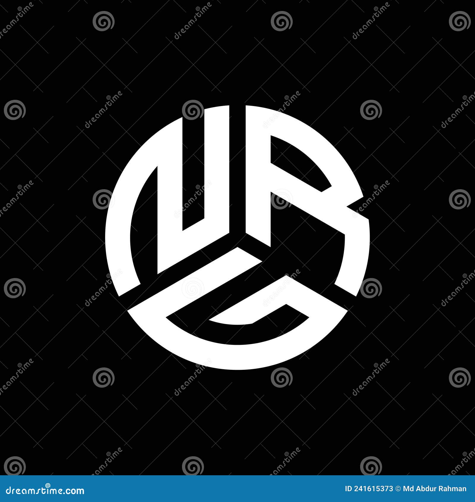 NRG Letter Logo Design on Black Background. NRG Creative Initials ...