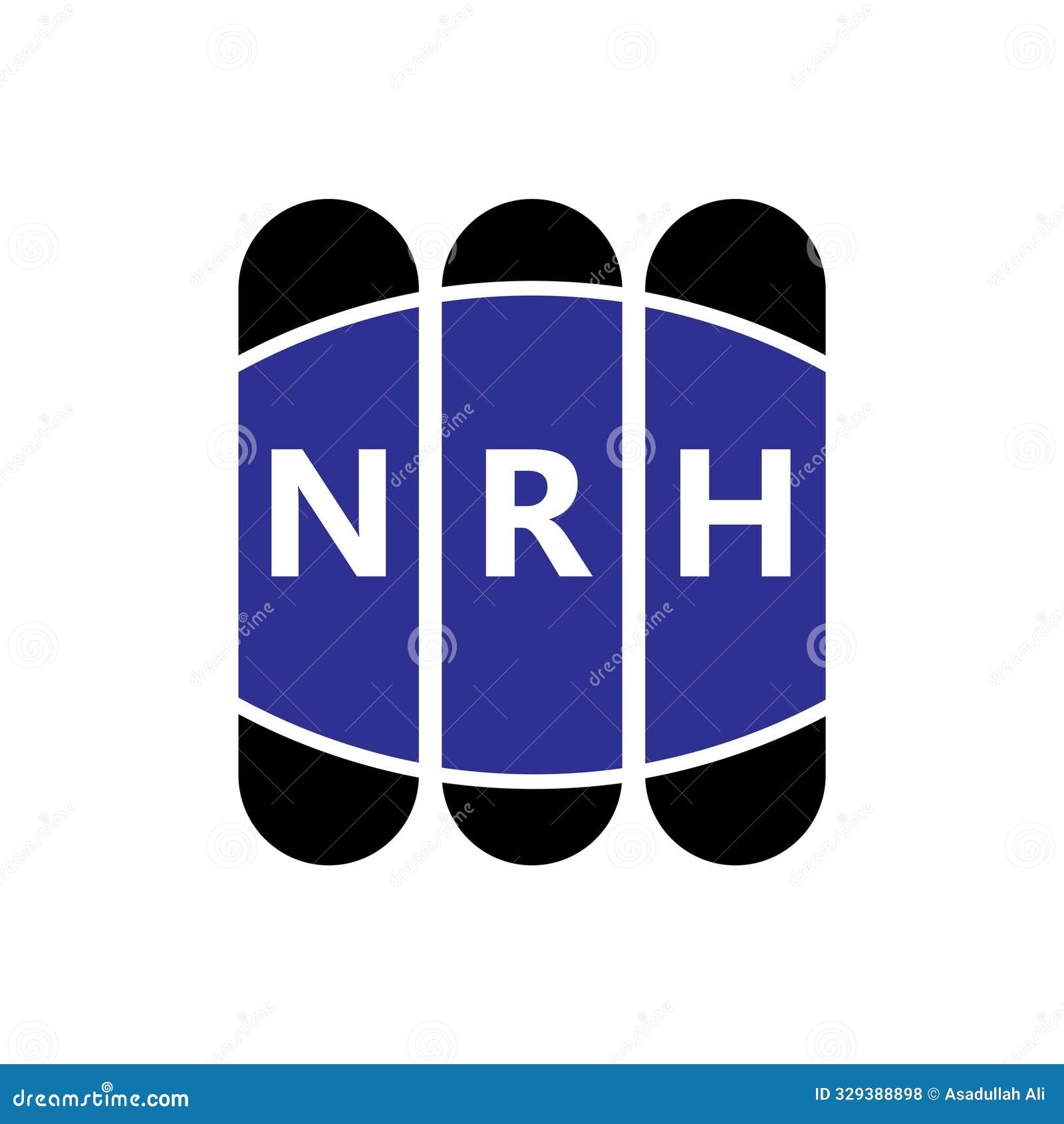 NRH Letter Logo Design on White Background. Creative Modern NRH Letter ...