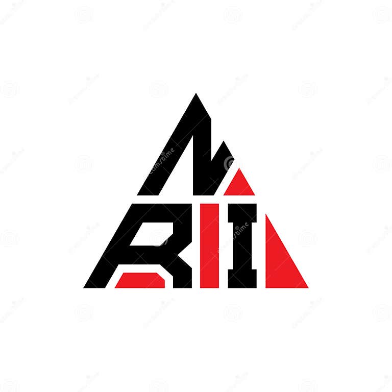 NRI Triangle Letter Logo Design with Triangle Shape. NRI Triangle Logo ...