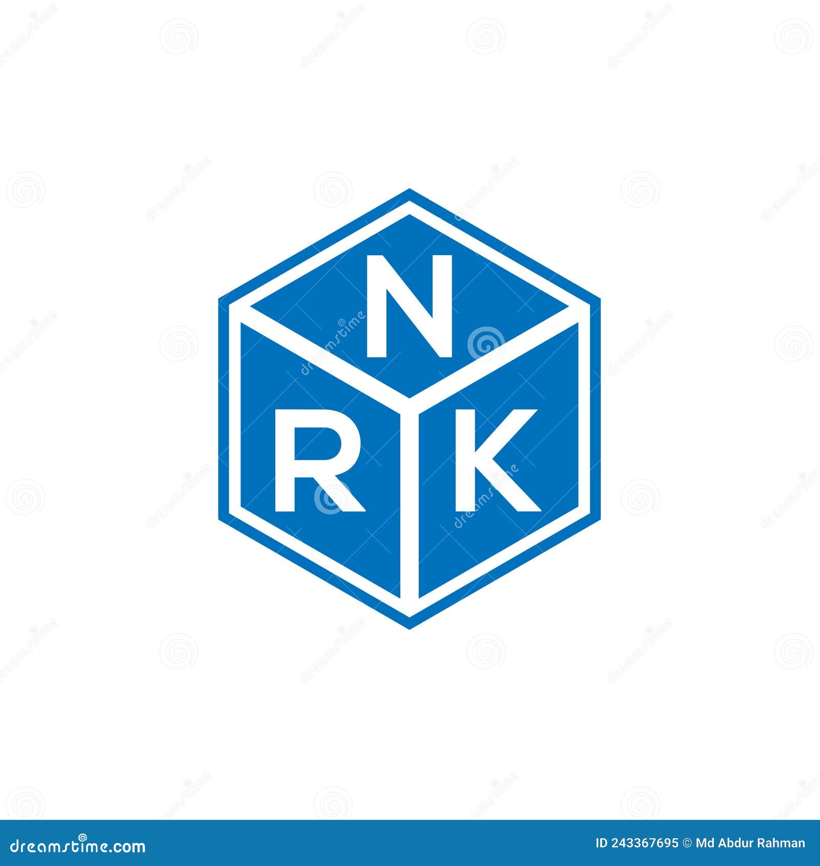 NRK Letter Logo Design on Black Background. NRK Creative Initials ...