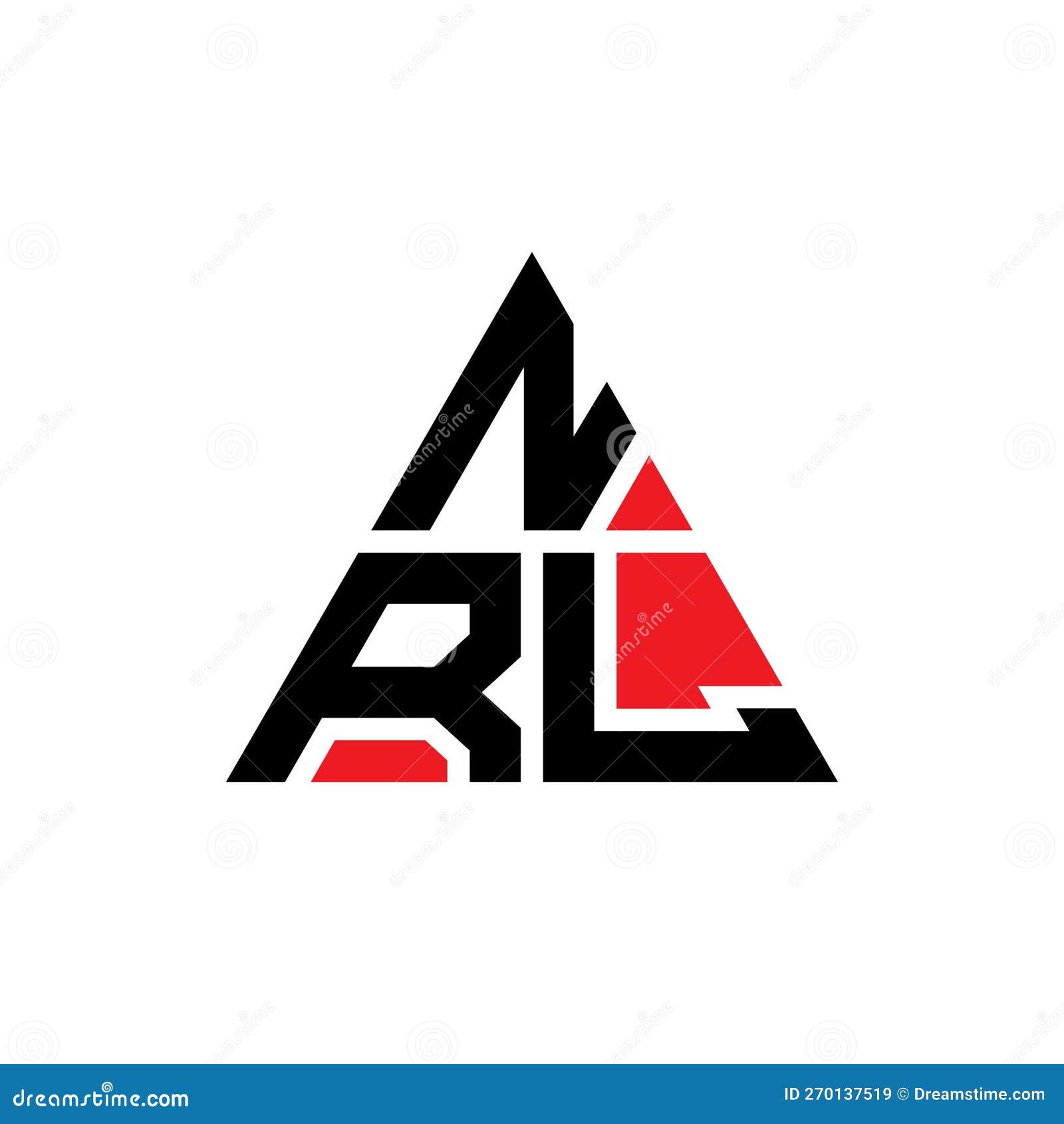 NRL Triangle Letter Logo Design with Triangle Shape. NRL Triangle Logo ...