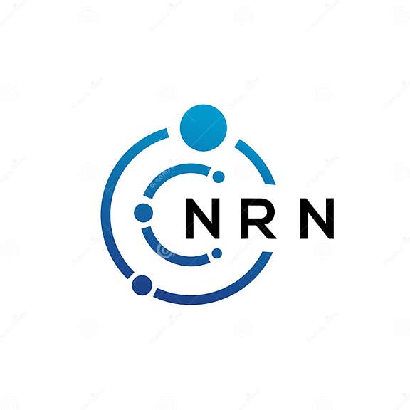 NRN Letter Technology Logo Design on White Background. NRN Creative ...
