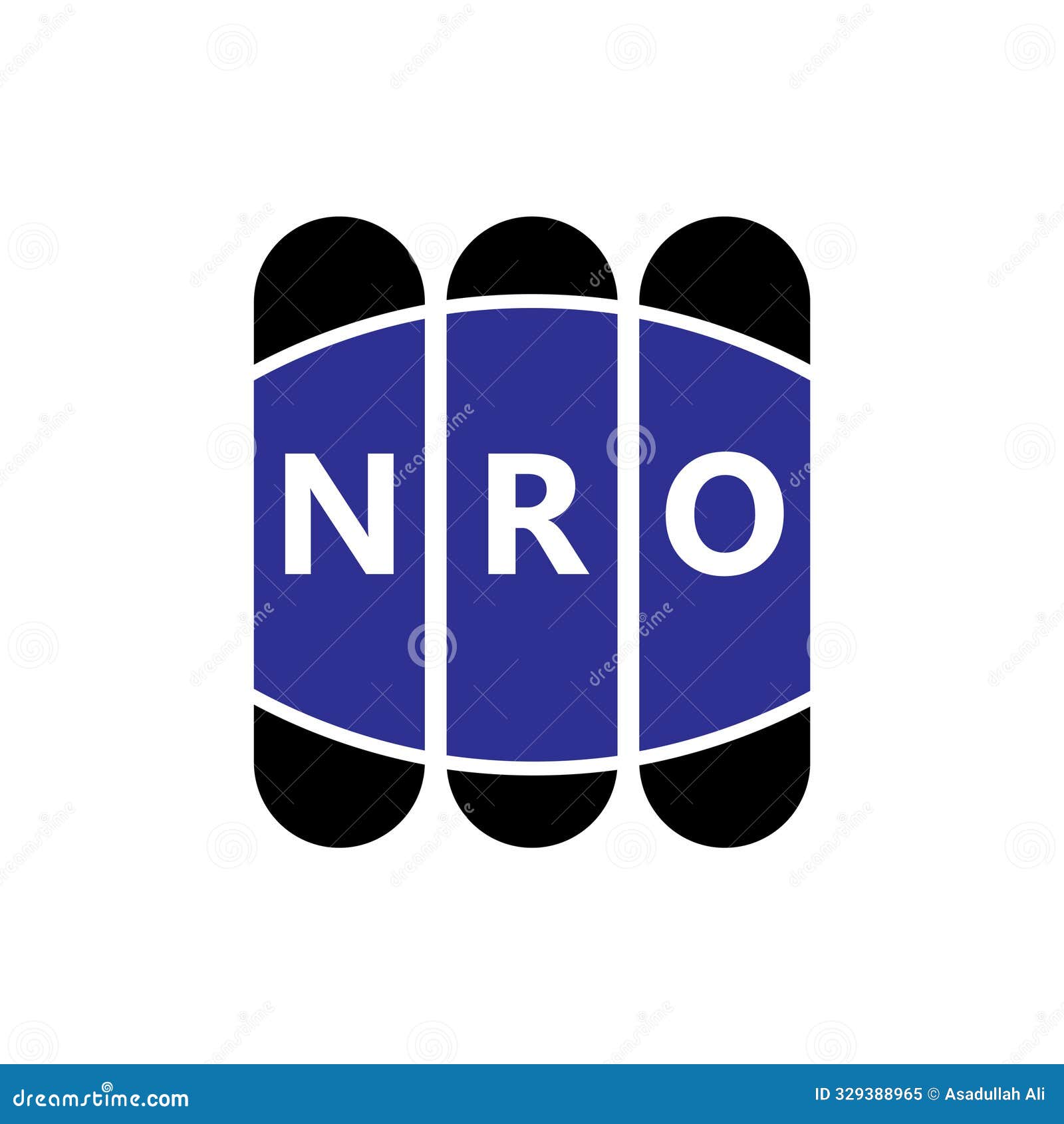 NRO Letter Logo Design on White Background. Creative Modern NRO Letter ...