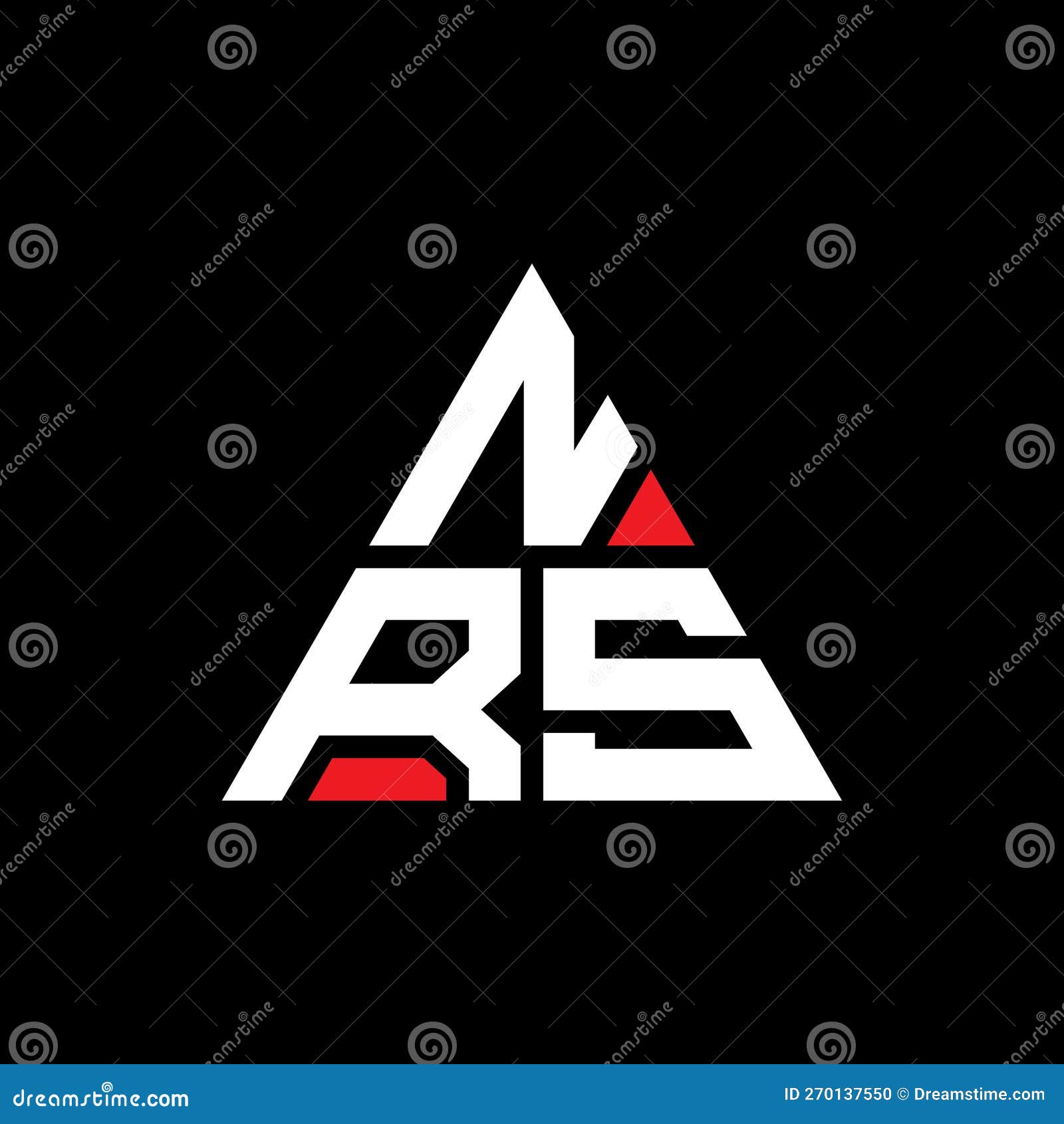 NRS Triangle Letter Logo Design with Triangle Shape. NRS Triangle Logo ...