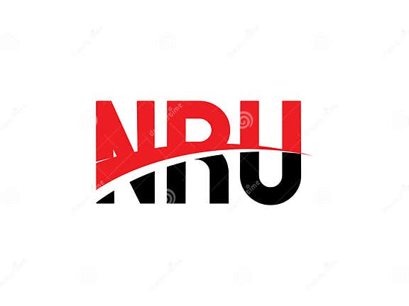 NRU Letter Initial Logo Design Vector Illustration Stock Vector ...