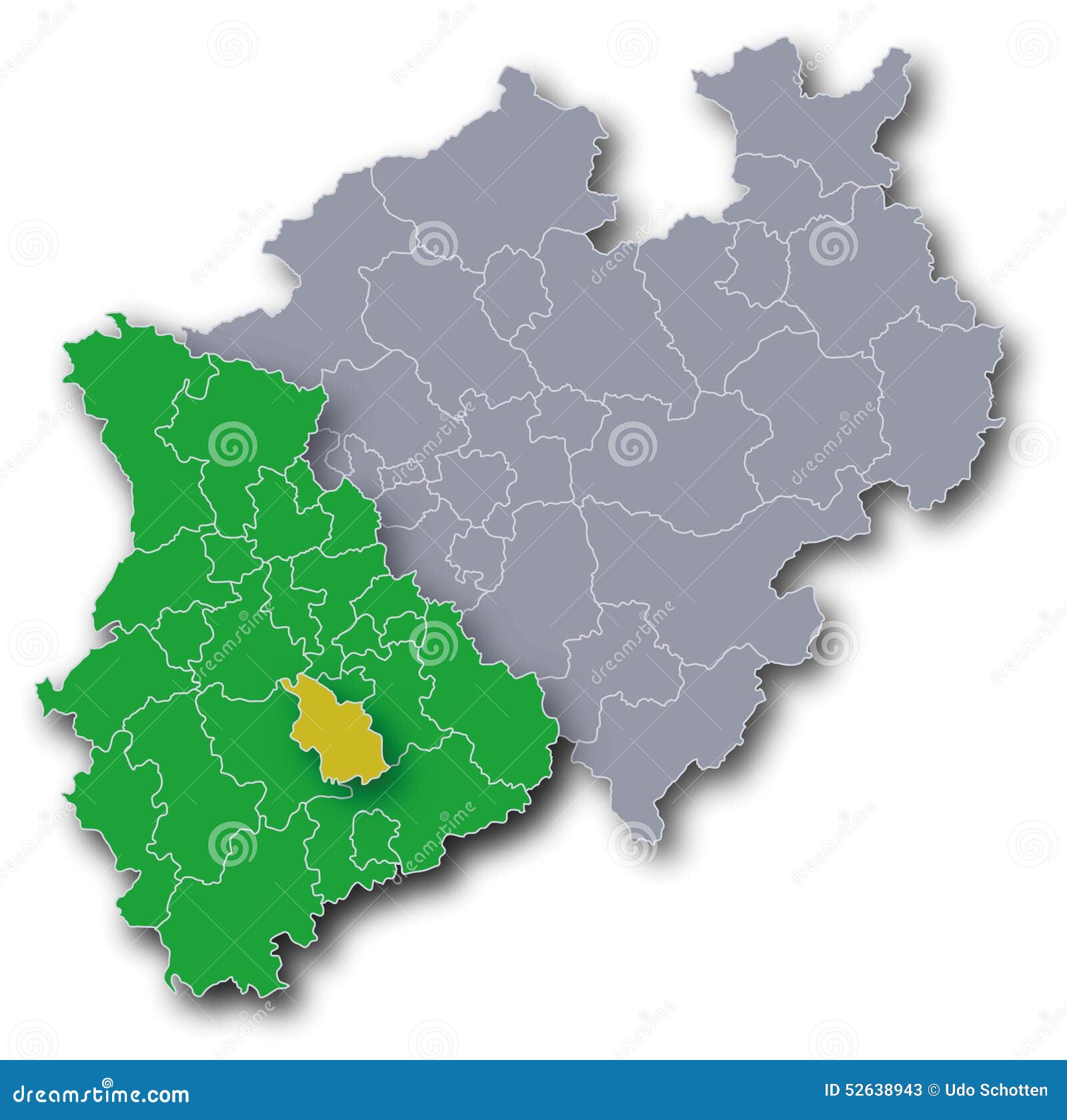 NRW Map with Rhineland and Cologne Stock Vector - Illustration of ...