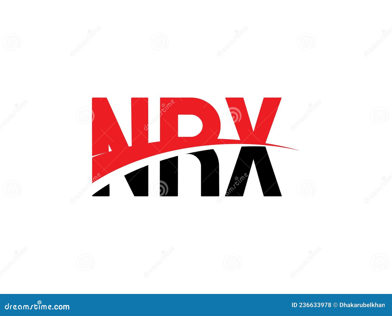NRX Letter Initial Logo Design Vector Illustration Stock Vector ...