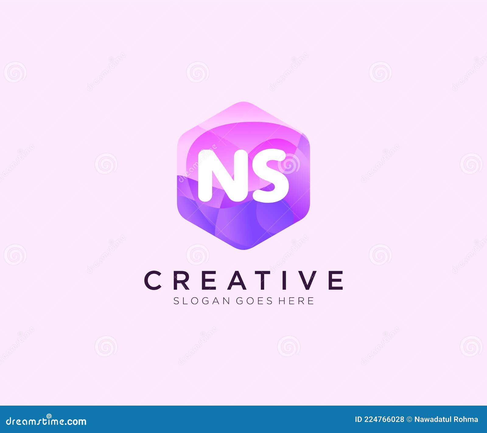 NS Initial Logo with Colorful Hexagon Modern Business Alphabet Logo ...