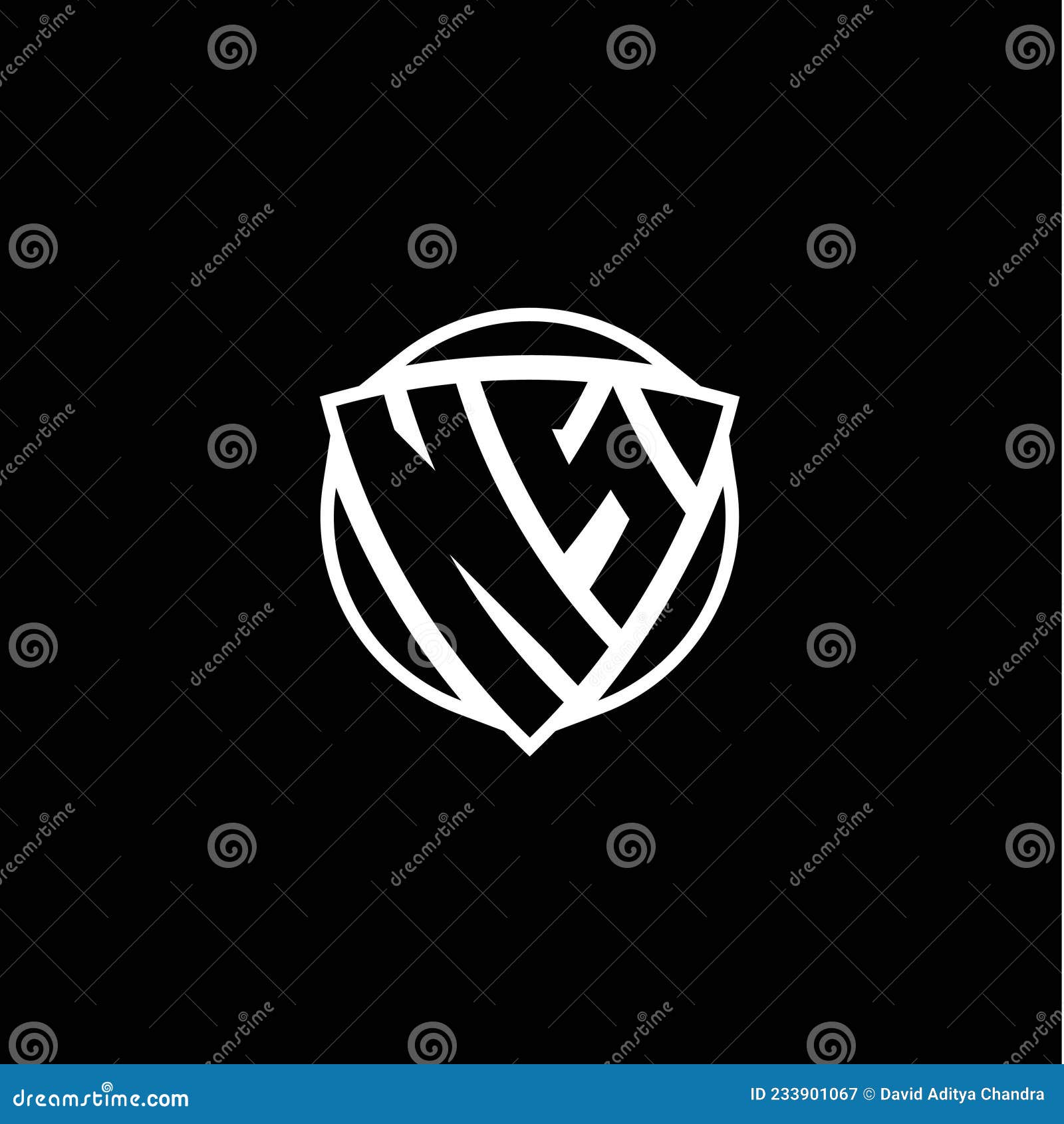 NS Logo Monogram Triangle Shield and Circle Shape Stock Vector ...