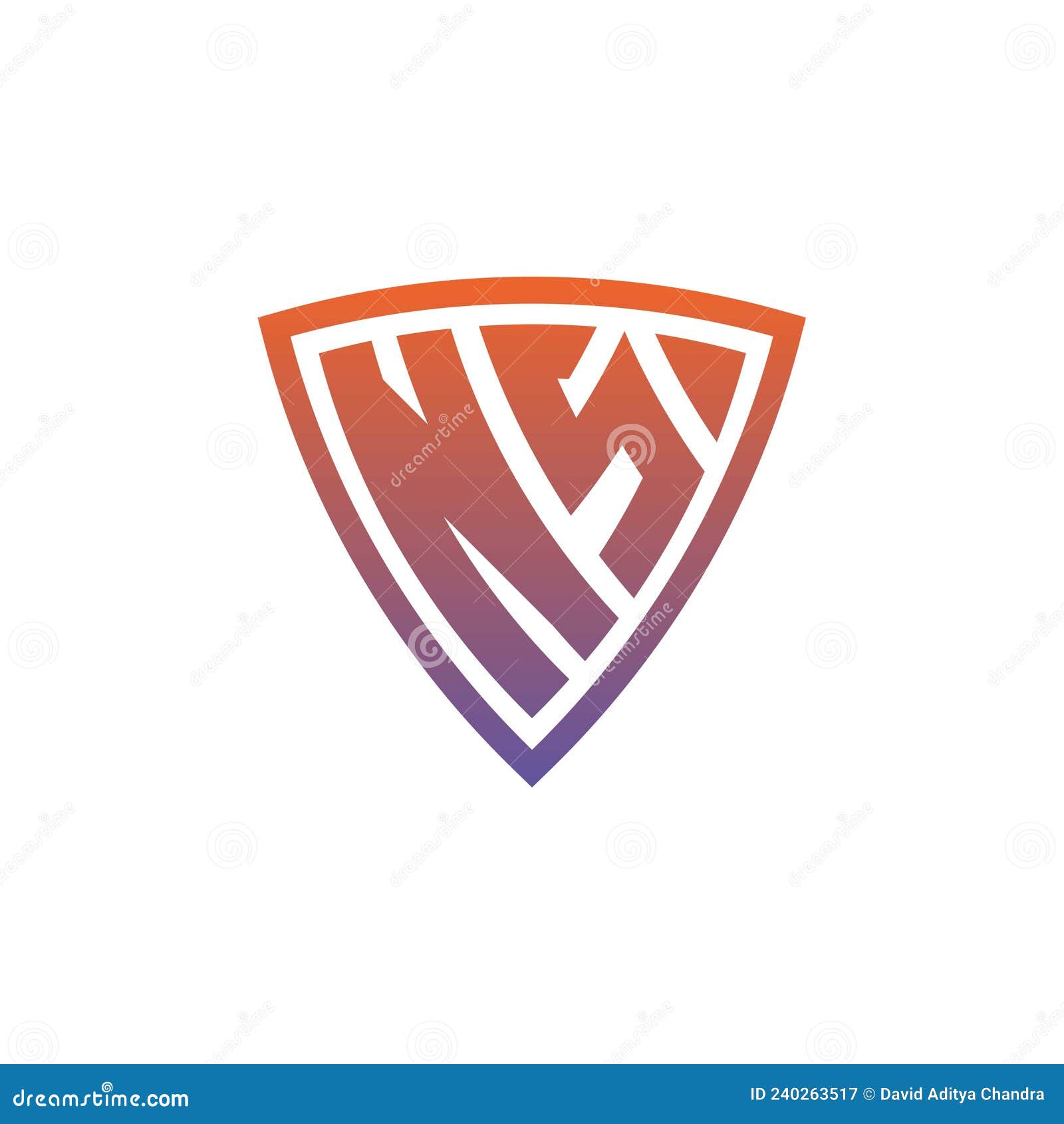 NS Logo Shield Monogram Gradient Style Design Stock Vector ...