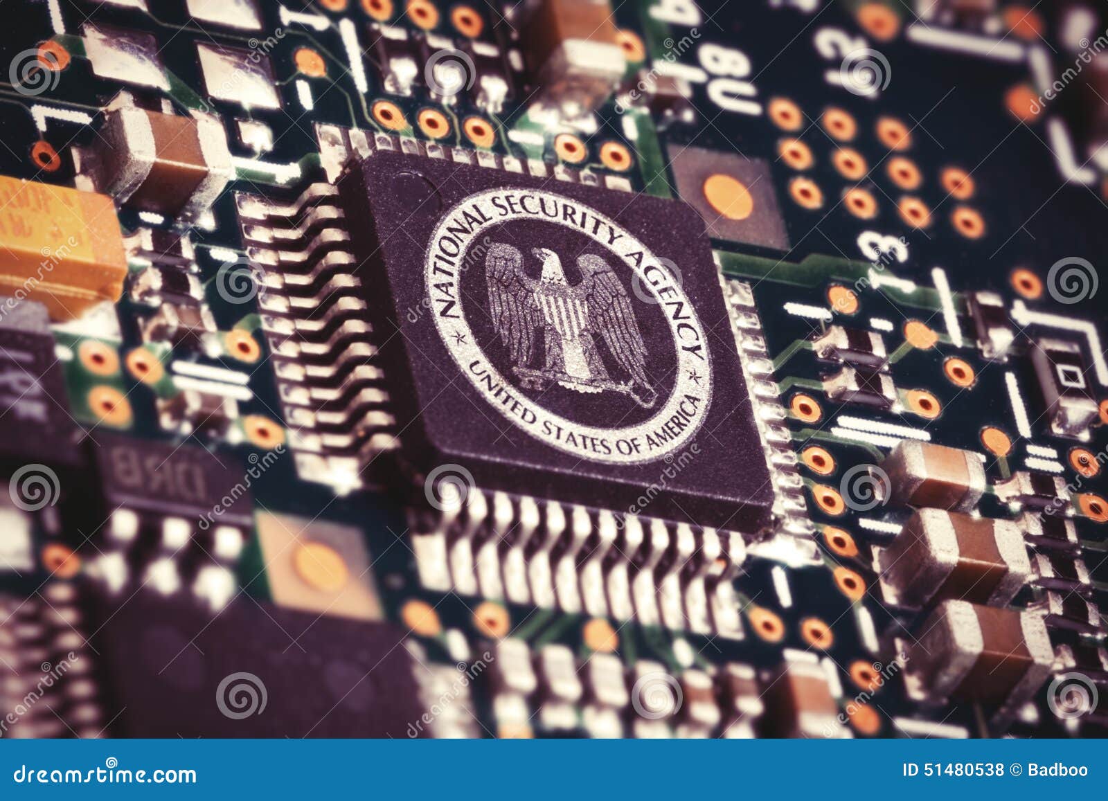 NSA computer chip editorial stock photo. Image of hacker - 51480538