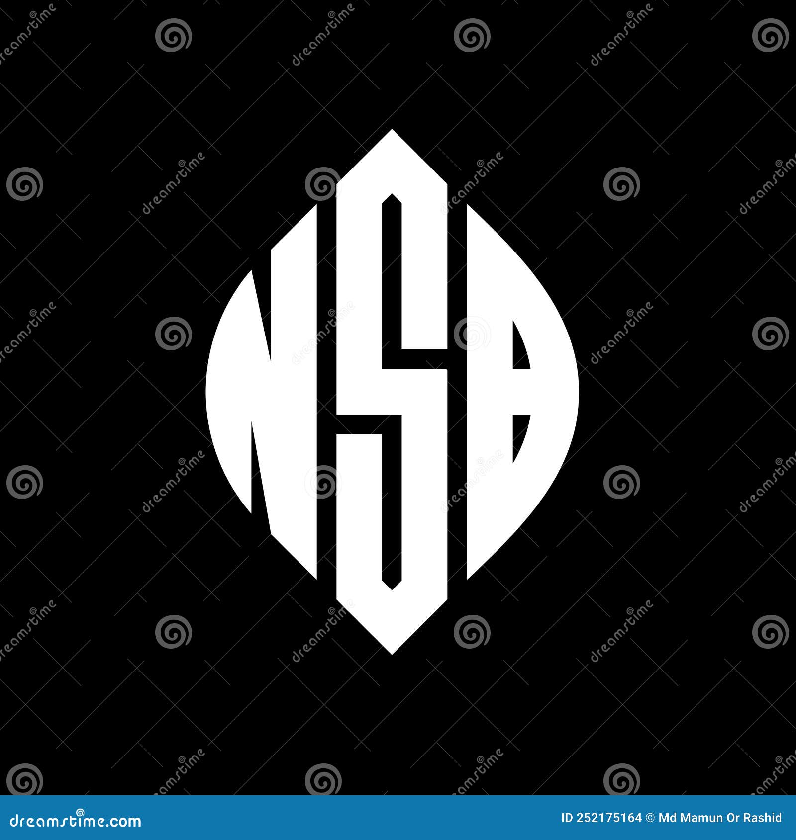NSB Circle Letter Logo Design with Circle and Ellipse Shape. NSB ...