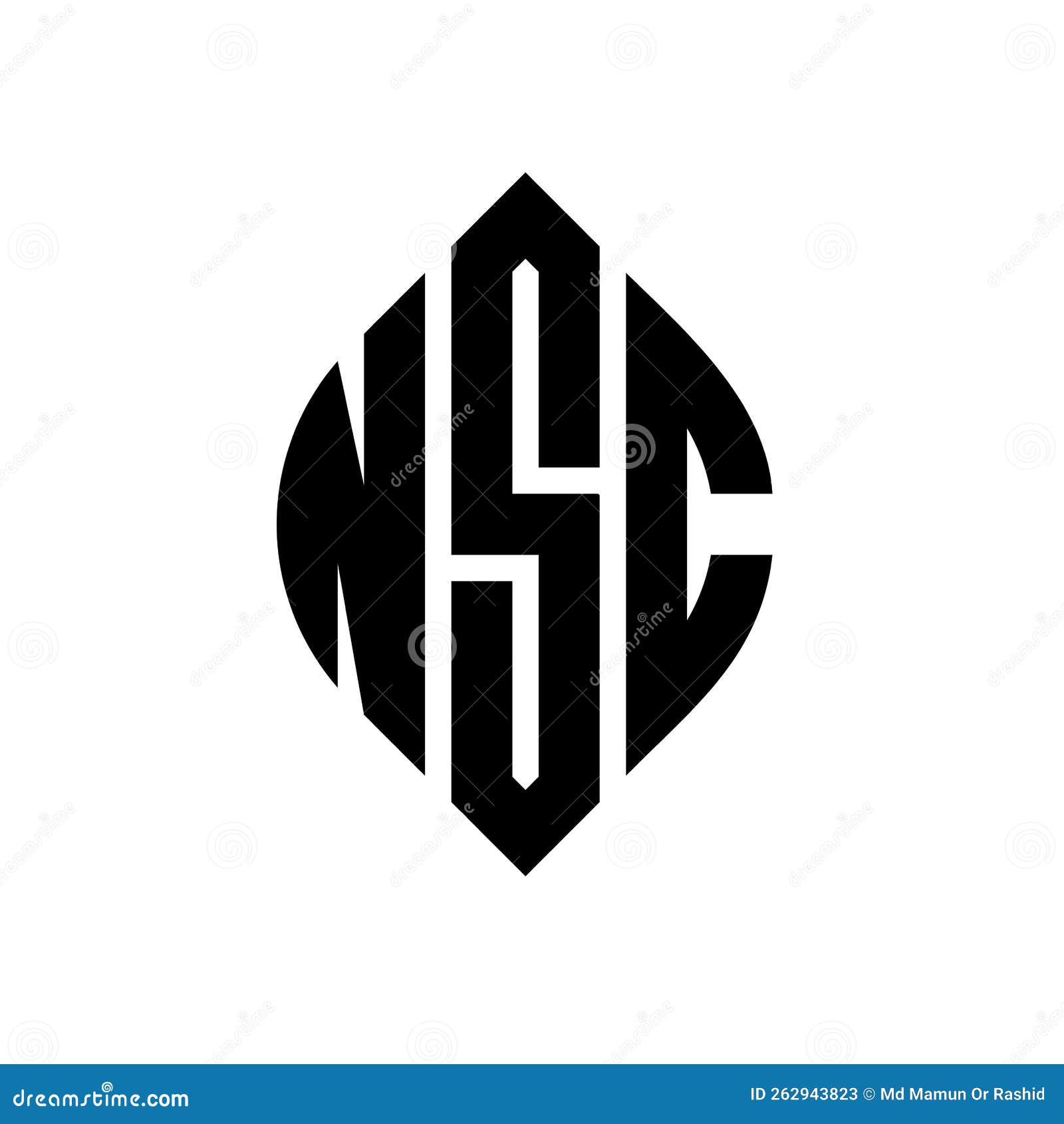 NSC Circle Letter Logo Design with Circle and Ellipse Shape. NSC ...