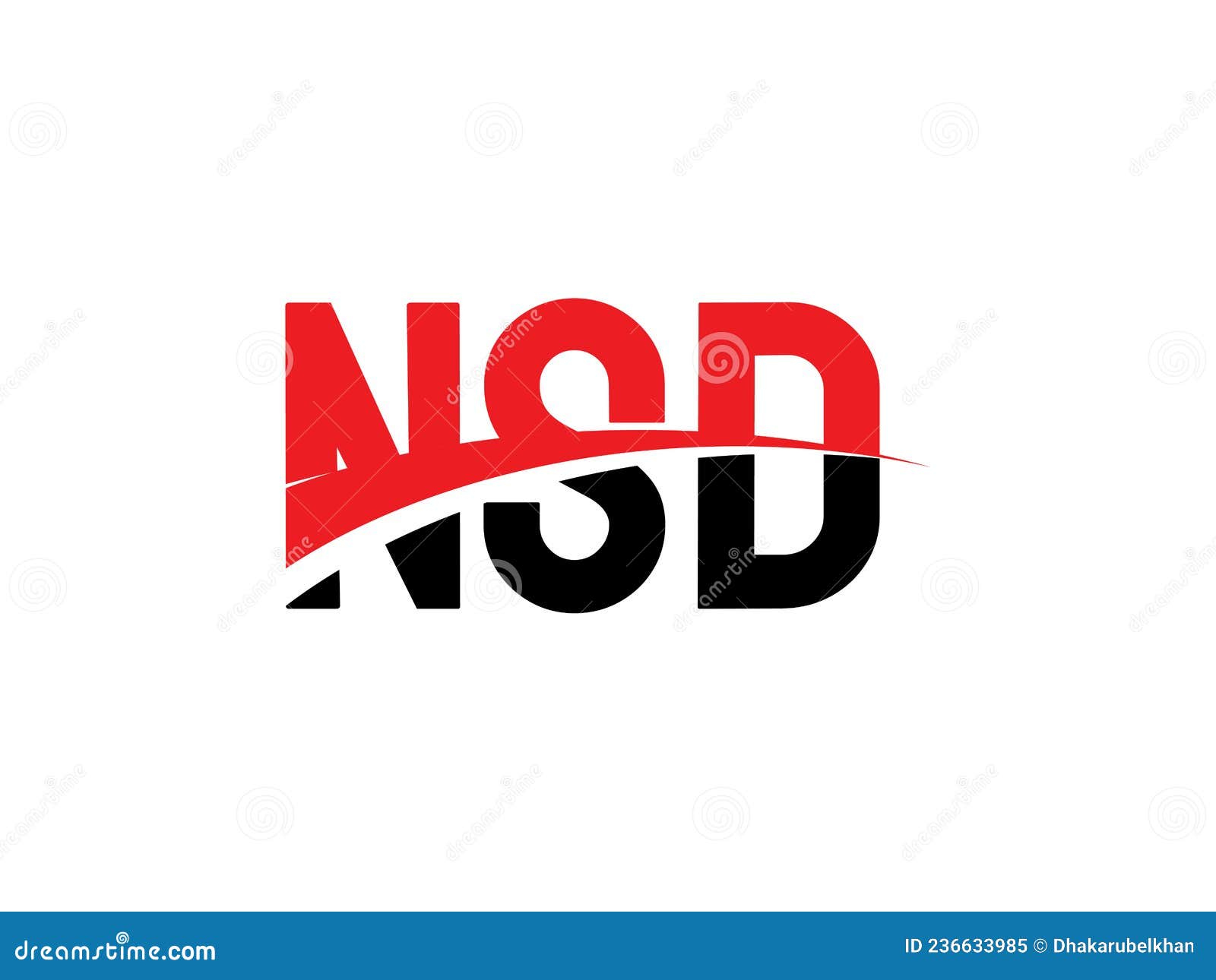 NSD Letter Initial Logo Design Vector Illustration Stock Vector ...