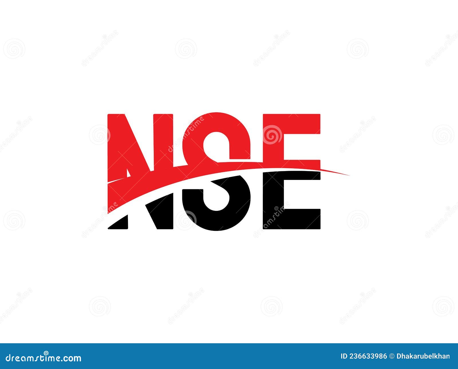NSE Letter Initial Logo Design Vector Illustration Stock Vector ...