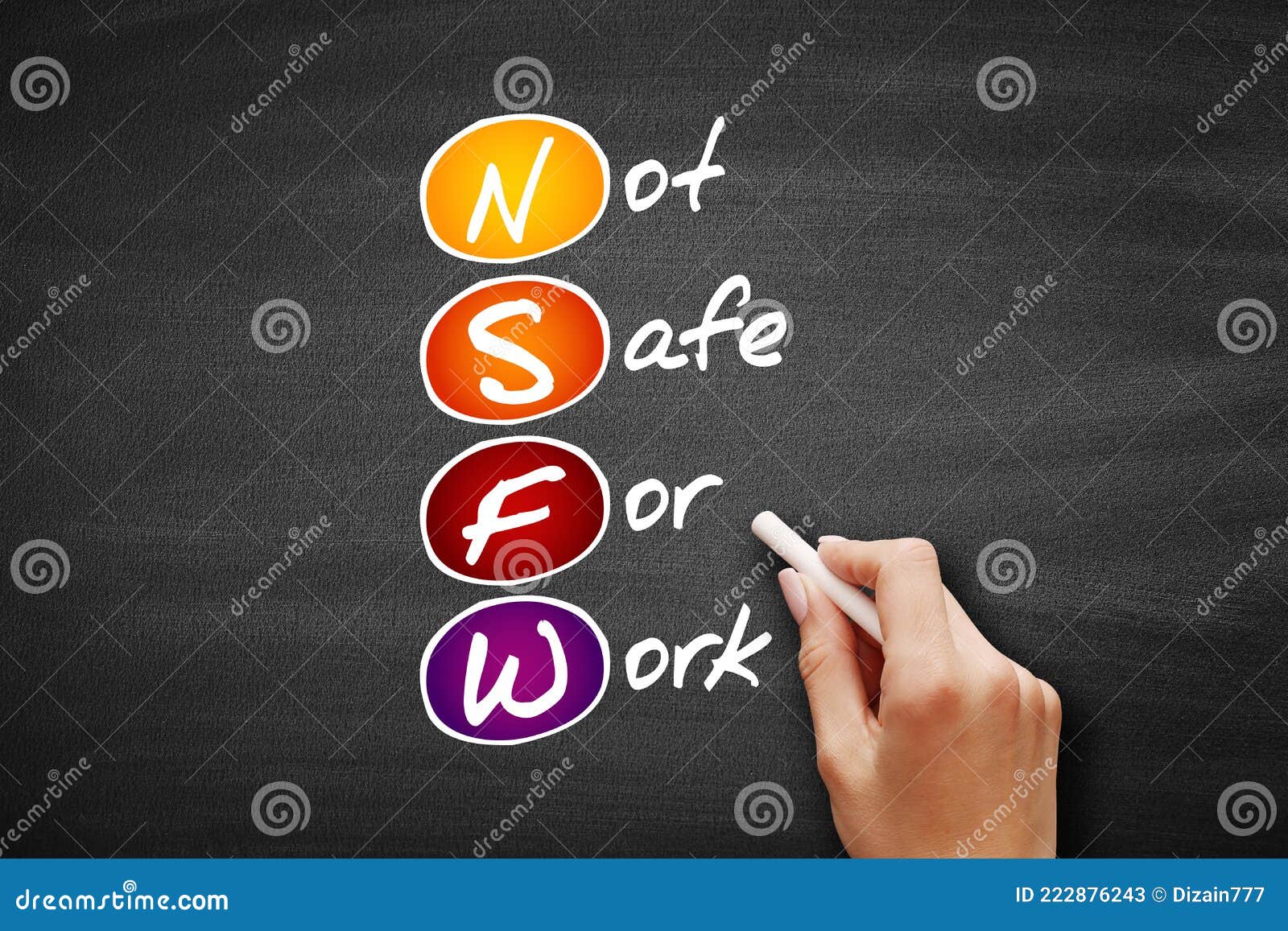 NSFW - Not Safe For Work Symbol. Wooden Cubes With The Word `NSFW - Not ...