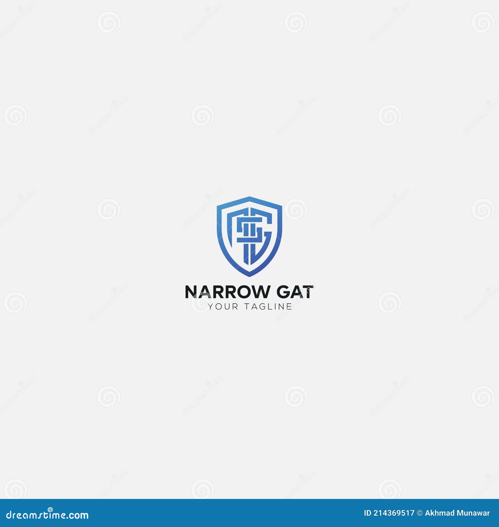 NSG Monogram Letter Logo Design Protection Stock Vector - Illustration ...