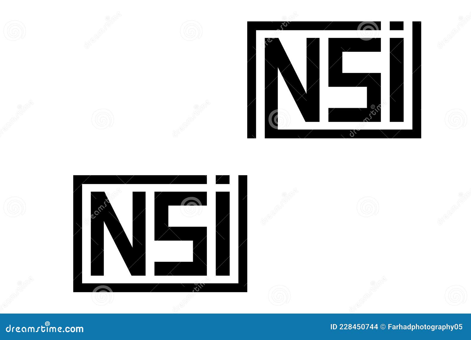 NSI Logo Design, NSI Letter Logo Design Vector Template, Monogram Logo ...