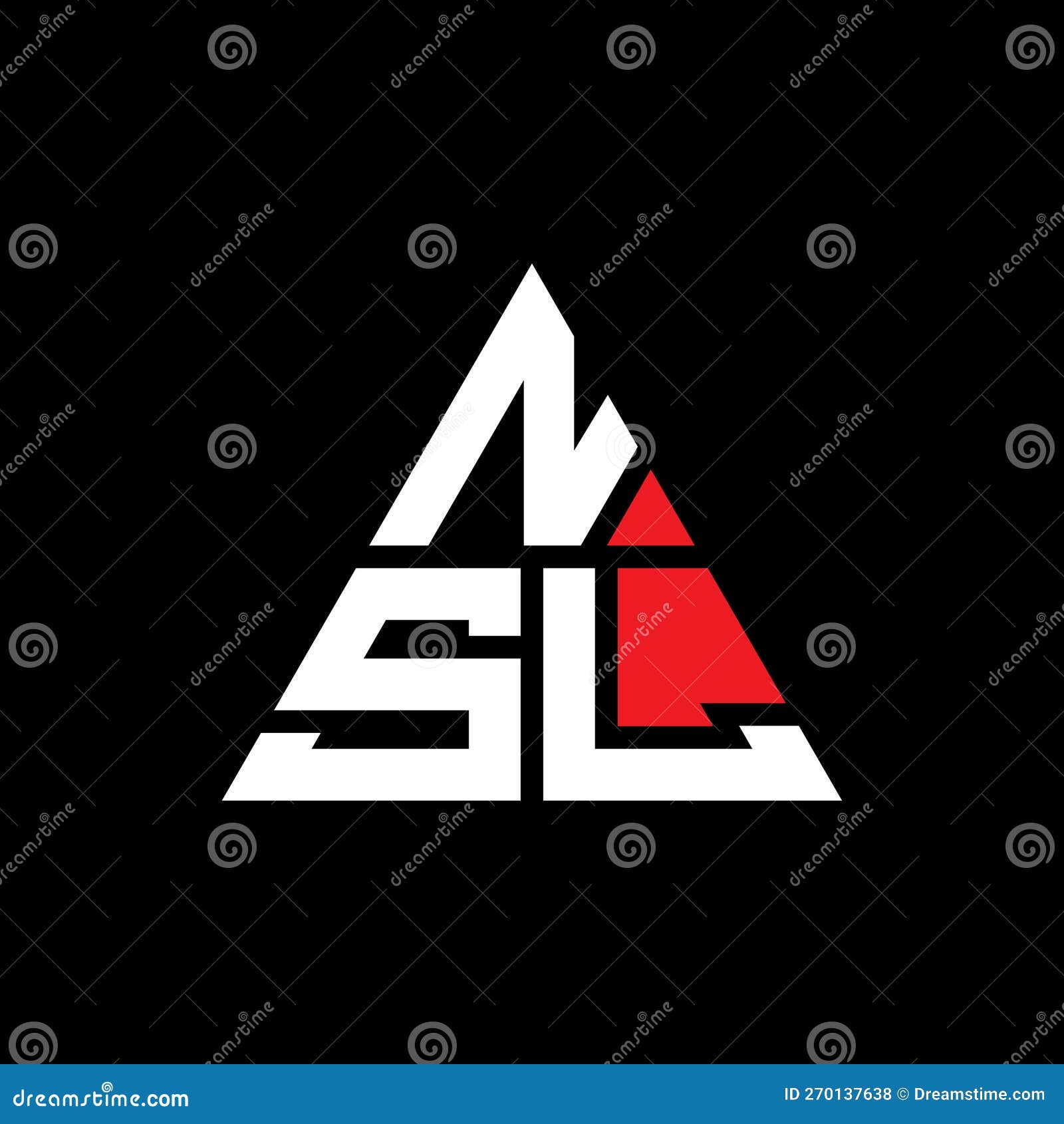 NSL Triangle Letter Logo Design with Triangle Shape. NSL Triangle Logo ...